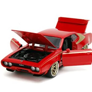 Big Time Muscle 1:24 1972 Plymouth GTX Die-Cast Car, Toys for Kids and Adults(Red)