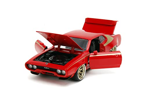 Big Time Muscle 1:24 1972 Plymouth GTX Die-Cast Car, Toys for Kids and Adults(Red)