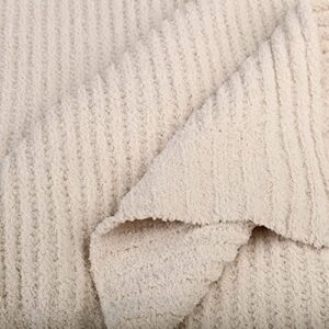 KASHWÉRE Solid Chenilla™ Beddling Blanket, Malt, King Size 88" x 98"