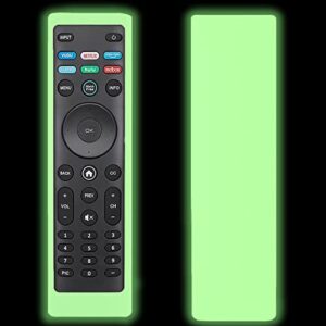 tokerse glow case for vizio xrt136 / vizio xrt140 remote control - silicone cover for vizio xrt136 xrt140 smart tv remote control replacement holder skin sleeve case cover glow in the dark - green