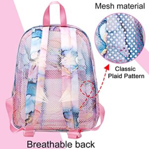 Clear Mini Backpack Stadium Approved 12x12x6 Small Transparent Backpacks Plastic See Through Bag for Work Festival Security Travel