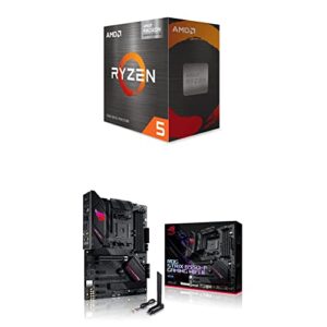 amd ryzen 5 5600g 6-core 12-thread unlocked desktop processor & asus rog strix b550-f gaming wifi ii amd am4 (3rd gen ryzen) atx gaming motherboard