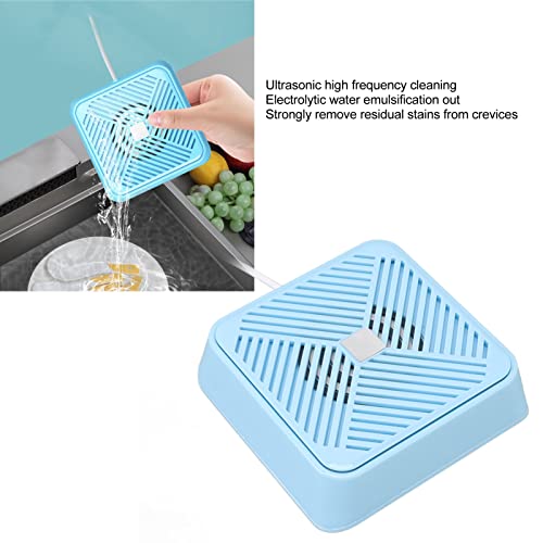 Mini USB Ultrasonic Dishwasher, Portable USB Dish Washing Machine Cleaner Wshing Tools for Dishware Fruit Vegetable, Compact Turbo Washer for Home Kitchen Apartment (Blue)