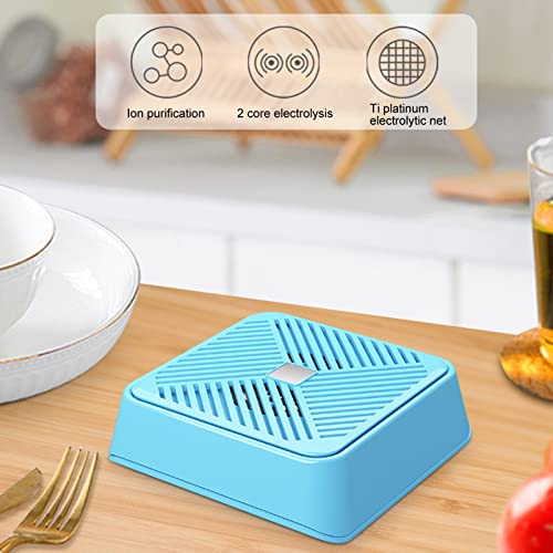 Mini USB Ultrasonic Dishwasher, Portable USB Dish Washing Machine Cleaner Wshing Tools for Dishware Fruit Vegetable, Compact Turbo Washer for Home Kitchen Apartment (Blue)