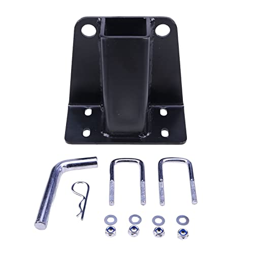 ZTUOAUMA Rear 2" Receiver Trailer Tow Hitch Kit with Mounting Hardware Pins Clips Compatible with Kawasaki Mule 600 610 SX KAF400 UTV ATVs