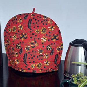 Handmade Kitchen Cozies-Teapot Warmers-Tea Cosy kitchen accessories Cotton kettle cover Tea Cozy Teapot cover Mandala Printed Tea Cozy (Red Mandala)