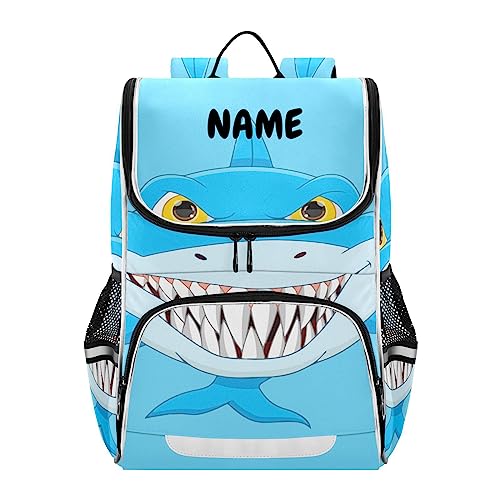 JKDY School Backpacks for Teens Boys Girls,for Elementary School Lightweight Travel Backpack with Adjustable Chest Strap (Cute shark) Suitable for ages 6-12 Student