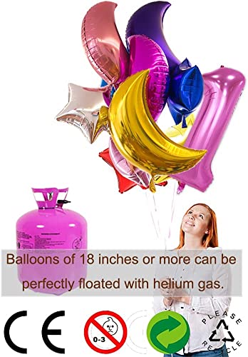 KEYYOOMY 40 in Big Number 30 Mylar Balloons with Crown (Number 30, 40 in, Pink Color)