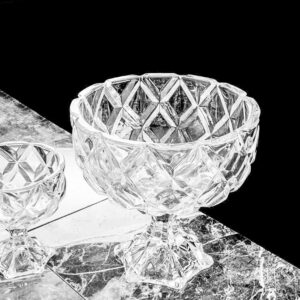 diamont ice cream bolw footed dessert bowls for dessert, sundae, ice cream, salad, cocktail, condiment, trifle