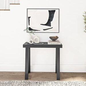 Plank+Beam Solid Wood Console Table, 36”, Sofa Table, Narrow Entryway Table for Hallway, Behind The Couch, Living Room, Foyer, Easy Assembly, Black