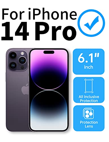 Kakalux iPhone 14Pro Compatible Clear case with Metal Lens Protection, Two-Tone Individual Metal Buttons and Cushioned airbag Drop Protection for iPhone 14Pro -（Green）.