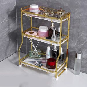 2/3 tier bathroom counter organizer under sink bathroom organizer countertop storage rack cosmetic organizer holder for bathroom kitchen white,3 tiers