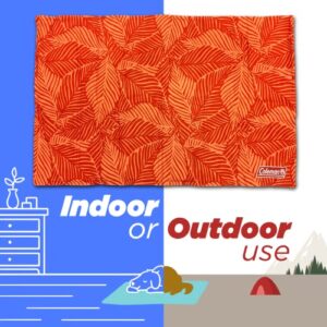 Coleman Reversible Cooling Pet Mat, Medium, 24" x 30", Red and Coral