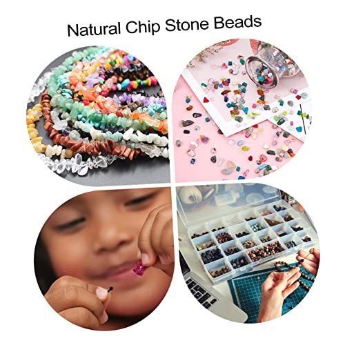 Didiseaon Gravel Natural Stone Natural Gemstone Beads DIY Kits Gemstone Jewelry Healing Stones Jewelry Spacer Beads Irregular Chips Beads DIY Spacer Beads Loose Bead Stone Spacer Beads 1 Box