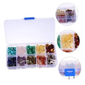 Didiseaon Gravel Natural Stone Natural Gemstone Beads DIY Kits Gemstone Jewelry Healing Stones Jewelry Spacer Beads Irregular Chips Beads DIY Spacer Beads Loose Bead Stone Spacer Beads 1 Box