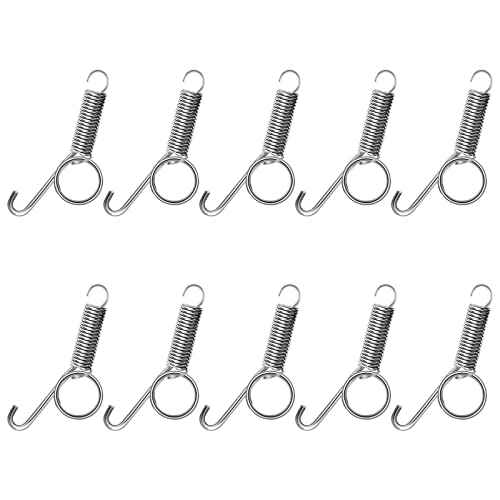 10Pcs Rabbit Cages Spring Cage Latch Door Spring Latch Hook for Rabbit Cages Metal Finger Spring Latch Hook for Fixing Small Animal, Dog, Cat, Parrot, Guinea Pig, Bunny,Parrot Hedgehog Cage Door