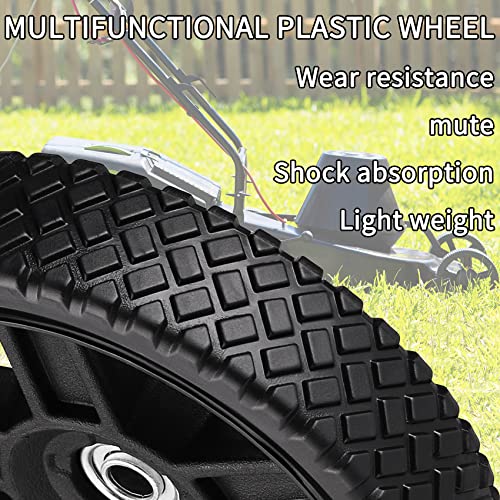 Lawn Mower Wheels 12 Inch 2 Pack for Push Mower Plastic Wheel Set Fits Most Standard Mowers Includes Bolts Nuts Washers