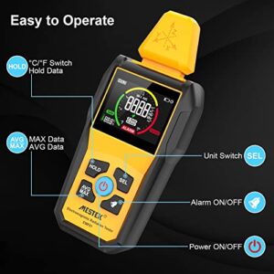 EMF Meter MESTEK Electromagnetic Field Radiation Detector Handheld Digital LCD EMF Reader, Temperature Detector,Tester for Home EMF Inspections, Office, Outdoor and Ghost Hunting