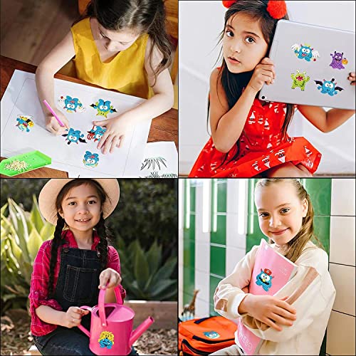 PICNICFUN Diamond Painting Kits Stickers for Kids,21 PCS 5D DIY Cute Elves Handmade Digital Paint Rhinestone Mosaic Sticker Making for Children Art Craft,Kids Gift (Cute Elves)