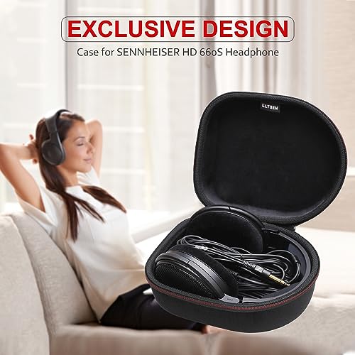 Headphone Case for Sennheiser HD 450SE / 599 SE / 560 S / 450BT / 600/599 / 650/280 PRO / 660S2 / 250BT / 350BT Headphones - Hard Travel Carrying Protective Storage Bag