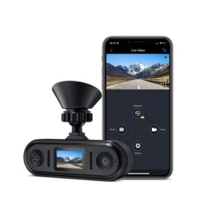 dash cam built in wifi car dashboard camera recorder with fhd 1080p, mini screen dashcams for cars with night vision, loop recording, g-sensor, app