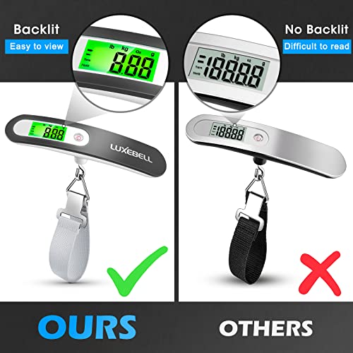 Digital Luggage Scale Gift for Traveler Suitcase Handheld Weight Scale 110lbs (Grey)