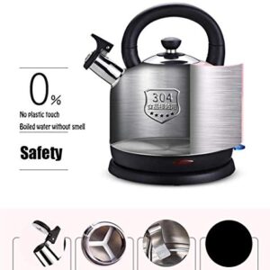 -3L Stainless Inner Lid Electric Kettle2000W Cordless Tea Kettle,Fast Boiling Hot Water Kettle with Auto Shut Offwith Boil Dry Protection,Double Walled Insulation/Red/Yellow