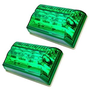 acsuz 2pcs side marker lights dc24v 20led car external lights squarde warning tail light auto trailer truck lorry lamps,green