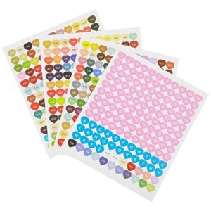 heart color number stickers, 447 diamond painting label stickers apply to diamond painting storage organizer case, small labels diamond painting accessories diamond painting color chart