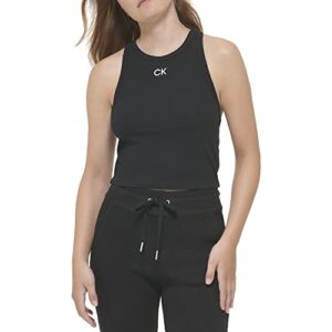 calvin klein performance women's calvin klein basic racerback top, black