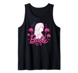 barbie - barbie with palm trees logo tank top