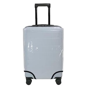 hyper venture clear pvc luggage cover full transparent suitcase protector fits 28 inch luggage, l