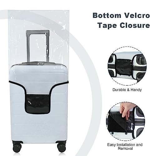 HYPER VENTURE Clear PVC Luggage Cover Full Transparent Suitcase Protector Fits 28 Inch Luggage, L