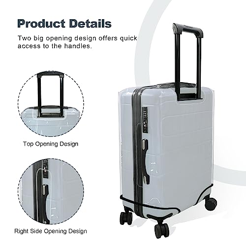 HYPER VENTURE Clear PVC Luggage Cover Full Transparent Suitcase Protector Fits 28 Inch Luggage, L