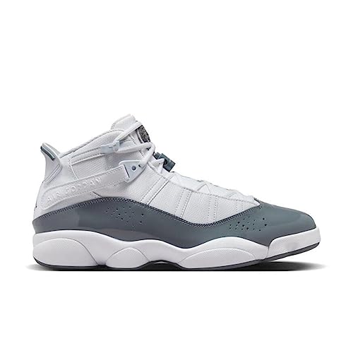 NIKE Jordan Air 6 Rings White-Cool-Grey-White, 8.5