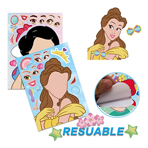 36Pcs Make Your Own Princess Toys Stickers Sheet,Princesss Birthday Party Favors for Princess Birthday Party Supplies