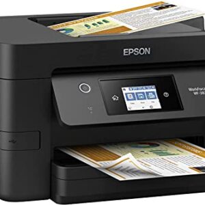 Epson Workforce Pro WF-3820 Wireless All-in-One Color Inkjet Printer, Black - Print Scan Copy Fax - 4800 x 2400 dpi, 21 ppm, 8.5 x 14, 35-Sheet ADF, Auto 2-Sided Printing, WiFi Direct, USB, Ethernet