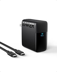 mac book pro charger, 100w usb c charger, anker compact and foldable fast charger for macbook pro, macbook air, samsung galaxy, ipad pro, and all usb c devices, 5 ft usb c to usb c cable included