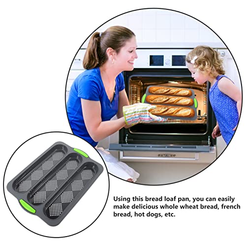 HEMOTON Bread Loaf Baking Pan s Silicone Molds Silicone Baking Pan French Bread Baking Pan Silicone Bread Loaf Pan Nonstick Baking Pan for Kitchen Silicon Molds Hamburger Bun