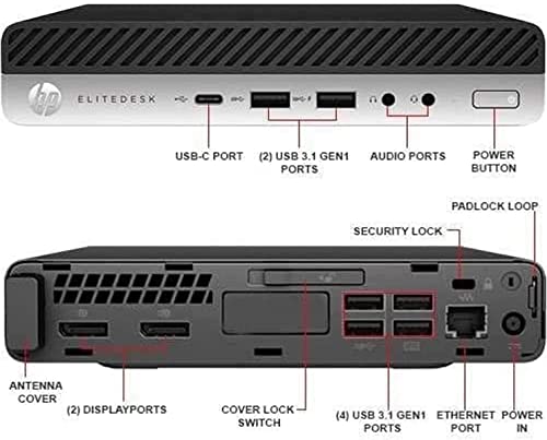 HP 800 G3 Mini Desktop Intel i5-6500 Up to 3.60GHz, 16GB DDR4 RAM, 1TB SATA SSD, WiFi, BT, Keyboard & Mouse, Windows 10 Pro (Renewed)