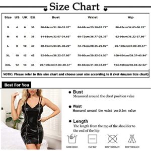 Sexy Lingerie, Boudoir Outfits For Photography Rave Bodysuit Sex Lengerie Women's Short Skirt Leather Patchwork Tight Buttock Secretary Uniform Suit Women - Lingerie Women's One (XXL, Black)