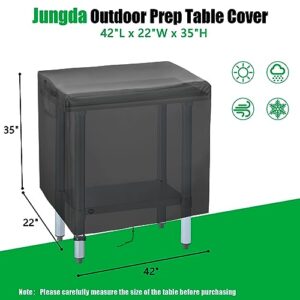 Jungda Outdoor Table Cover 42 Inch,Waterproof Patio Prep Table Covers, Outdoor Bar Table Cover for Outdoor Furniture - 42 x 22 x 35 Inch