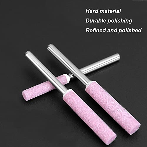 Weenkeey 9 PCS Burr Grinding Stone File Chainsaw Sharpener Stone Polishing Grinding Tool Grinding Bits for Chain Saw Stone Jewelry Wood - 5/32" 3/16" 7/32" Purple