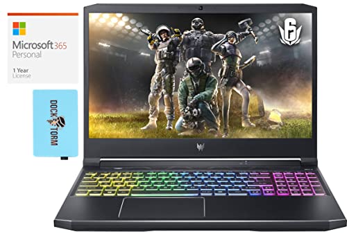 acer Predator Helios 300 Gaming & Entertainment Laptop (Intel i9-11900H 8-Core, 64GB RAM, 2TB PCIe SSD, GeForce RTX 3060, 15.6" 144Hz Win 10 Pro) with MS 365 Personal, Hub