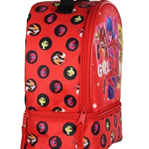 INTIMO Miraculous: Tales of Ladybug & Cat Noir Girl Power Dual Compartment Lunch Box Bag