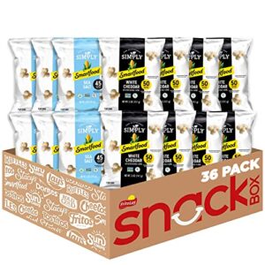 simply smartfood variety pack, white cheddar and sea salt 0.5oz (36 count)