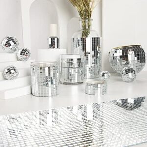 5400pcs Mirror Mosaic Tiles, 5 x 5mm Disco Tiles Self Adhesive, Square Disco Mirror Tiles, Disco 4D Ball Stickers for DIY Craft Party Decoration