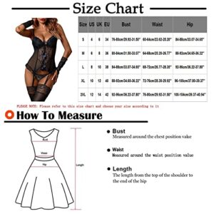 Black Tights, Lengire Sexy for Women Underwear Lengerie Sets Women's Lingerie Solid Color Garter Stockings Suit Two Piece - Lingerie Woman Bra Langire and Panties One Piece (M, Red)