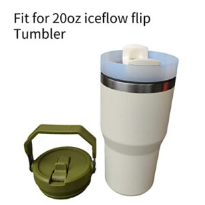 Replacement 20OZ And 30OZ Flowstate Tumbler Lid - Fit For Stanley 20oz And 30oz IceFlow Flip, Adventure Quencher 2.0 Tumbler (30OZ CREAM)