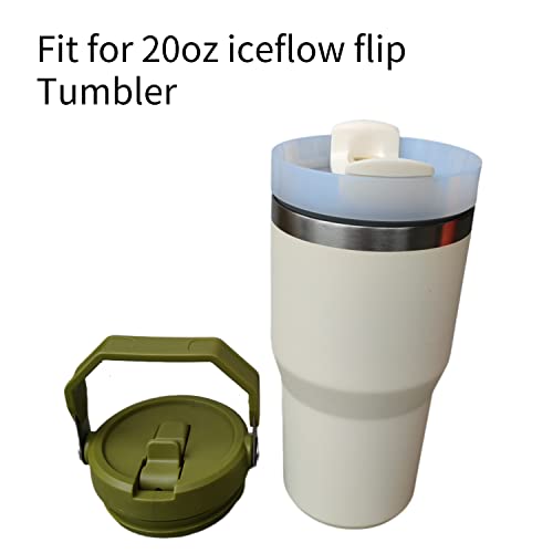 Replacement 20OZ And 30OZ Flowstate Tumbler Lid - Fit For Stanley 20oz And 30oz IceFlow Flip, Adventure Quencher 2.0 Tumbler (30OZ CREAM)